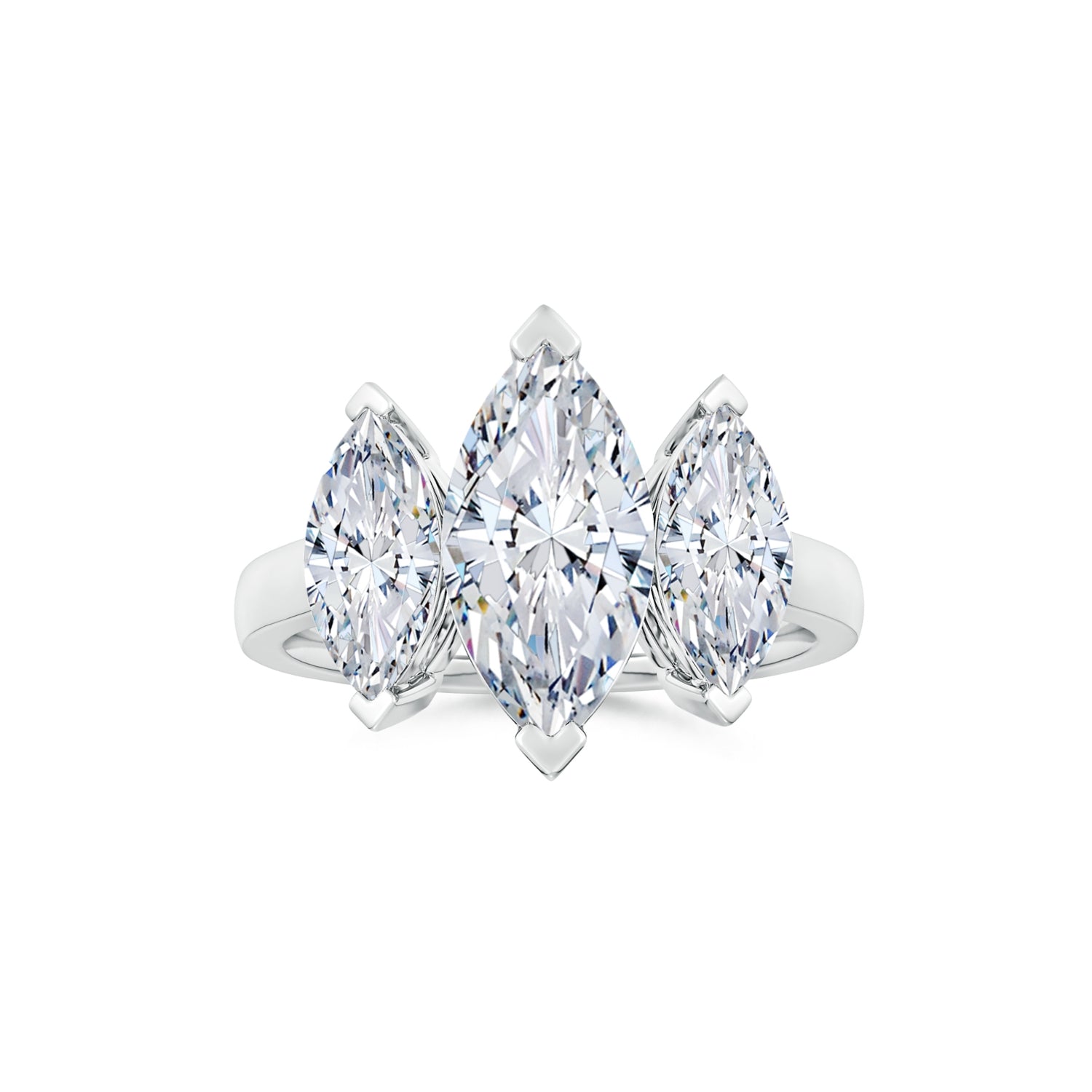 Marquise Three Stone Classic Engagement Ring – House of Diamonds